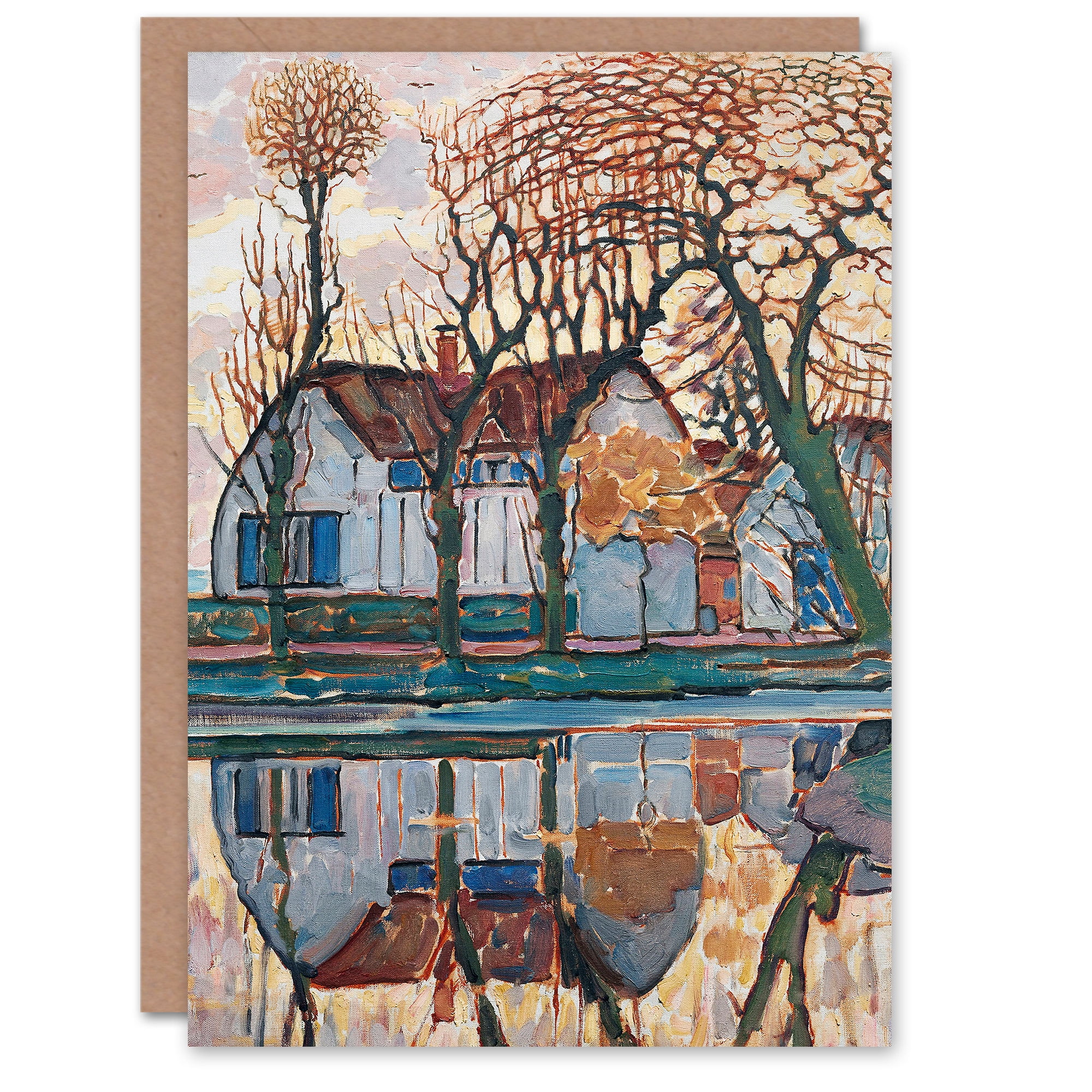 Piet Mondrian Art Card Farm Near Duivendrecht Landscape - Walmart.com
