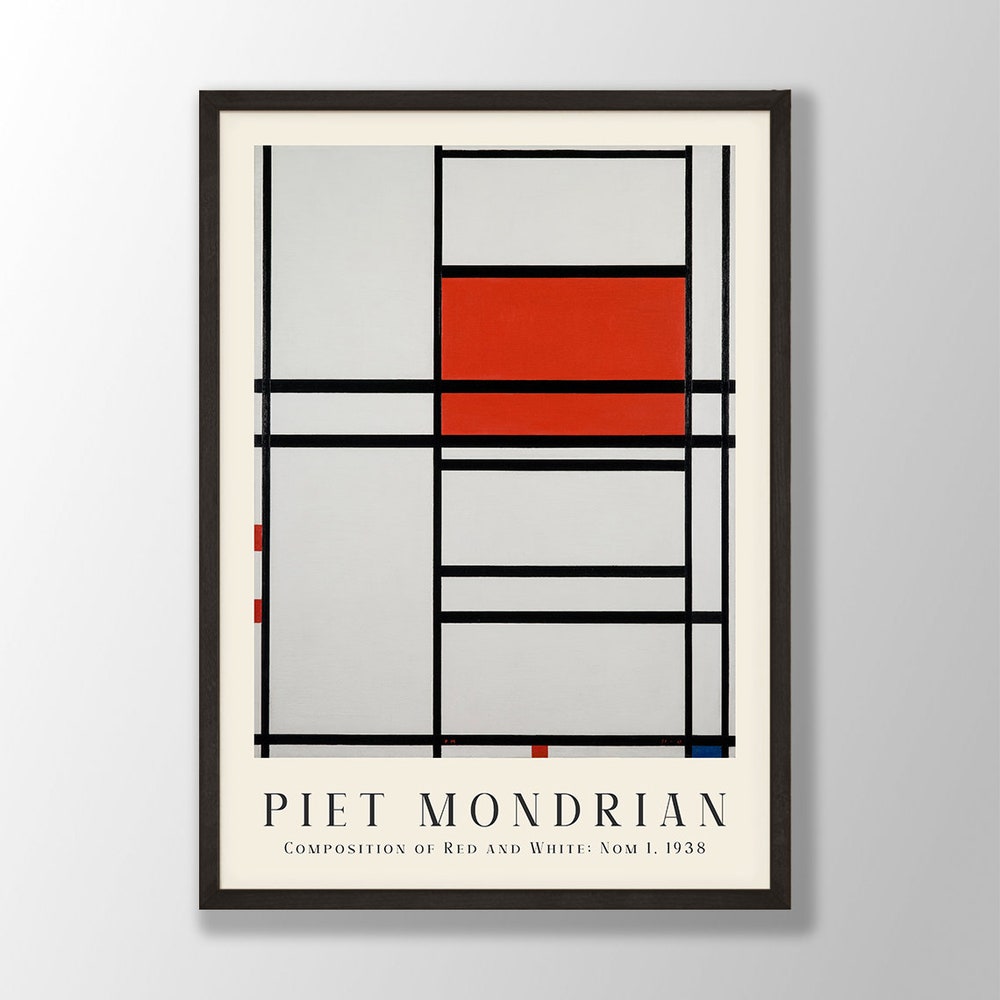 Piet Mondrian Art Print - Composition No4 Piet Mondrian Poster Piet ...