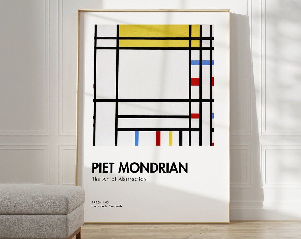 Piet Mondrian Bauhaus Poster - Abstract Bauhaus Mondrian Print Mid ...