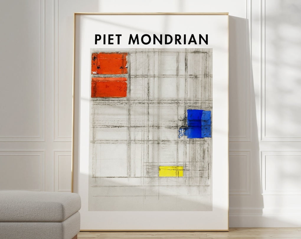 Piet Mondrian Bauhaus Poster - Abstract Bauhaus Mondrian Print Mid ...