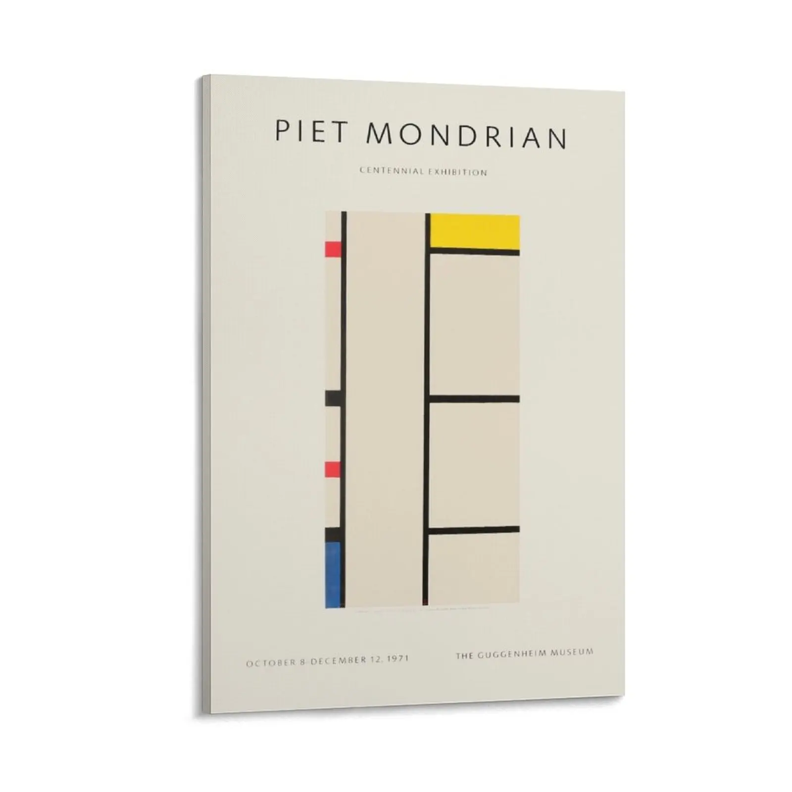 Piet Mondrian - Exhibition poster for the Guggenheim Museum New York ...