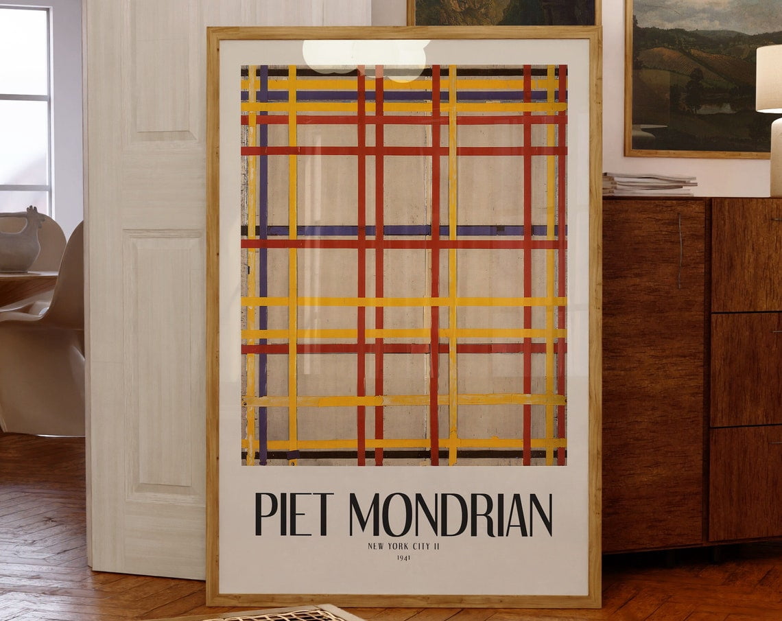 Piet Mondrian New York City Ii, Print, Mondrian Painting, Abstract ...