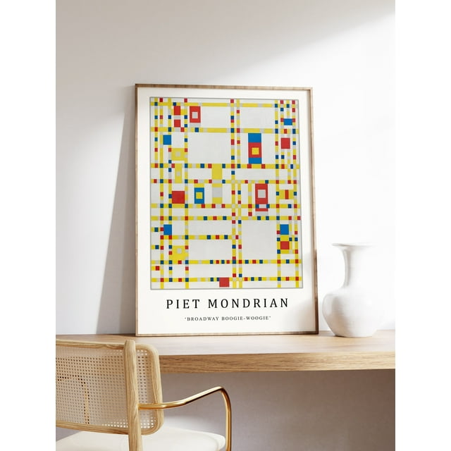 Piet Mondrian Poster, Broadway Boogie-Woogie, Piet Mondrian Art Print ...