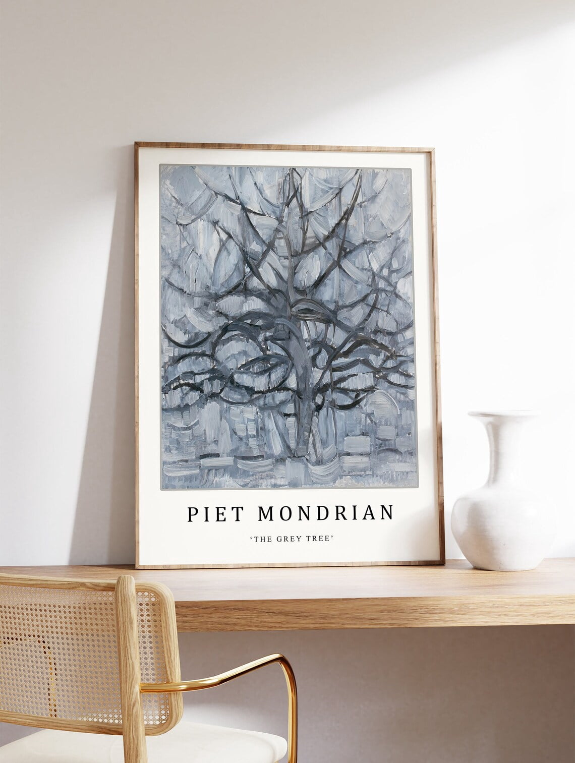 Piet Mondrian Poster, The Grey Tree, Piet Mondrian Art Print, Bauhaus ...