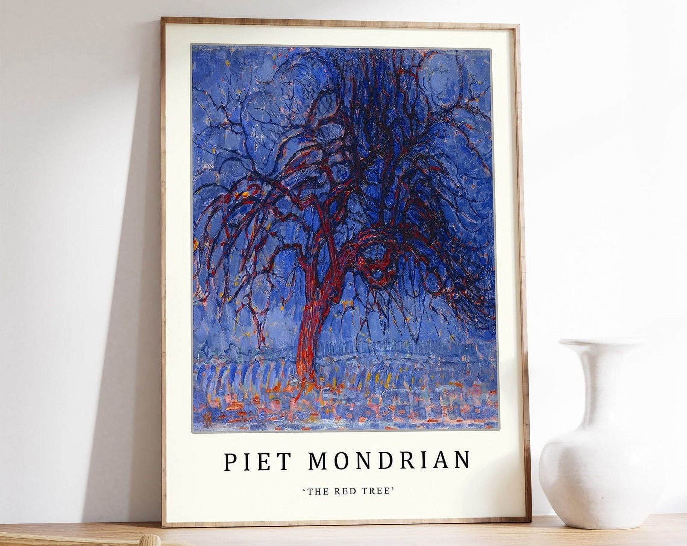 Piet Mondrian Poster, The Red Tree, Piet Mondrian Art Print, Bauhaus ...