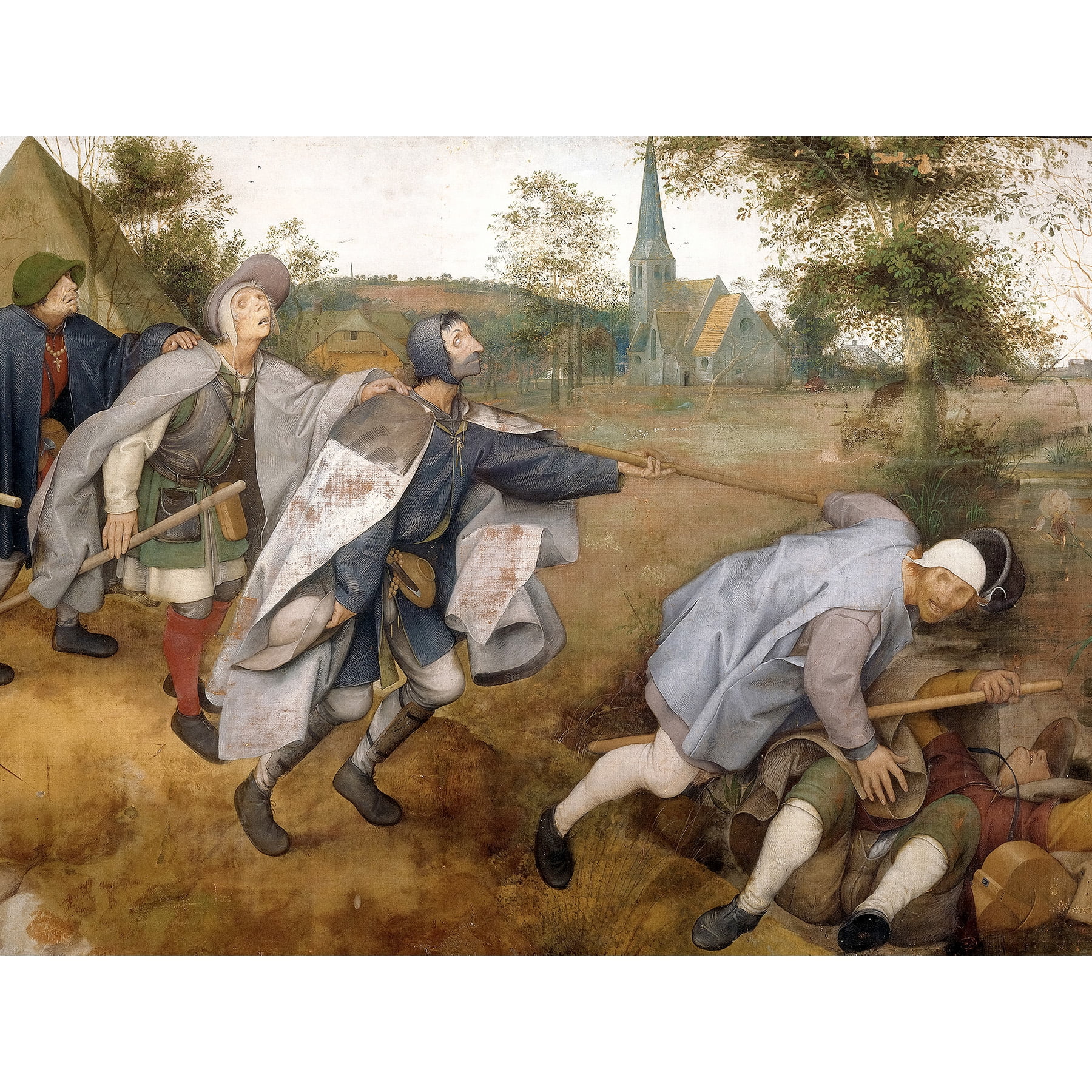 Pieter Bruegel Blind Leading The Blind Painting Extra Large XL Wall Art ...