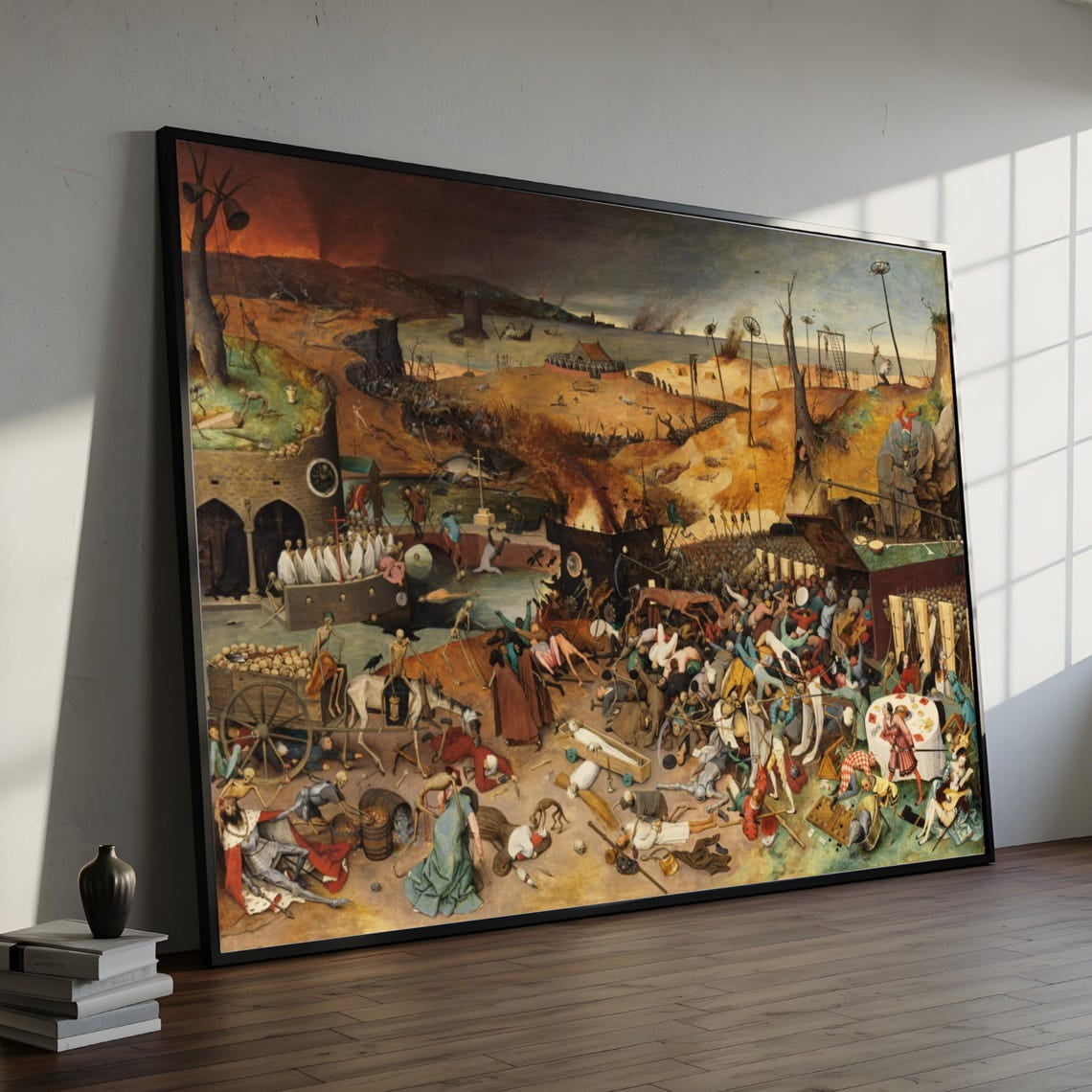 Pieter Bruegel Death Triumph 1562 Canvas Wall Art, Dark Renaissance ...