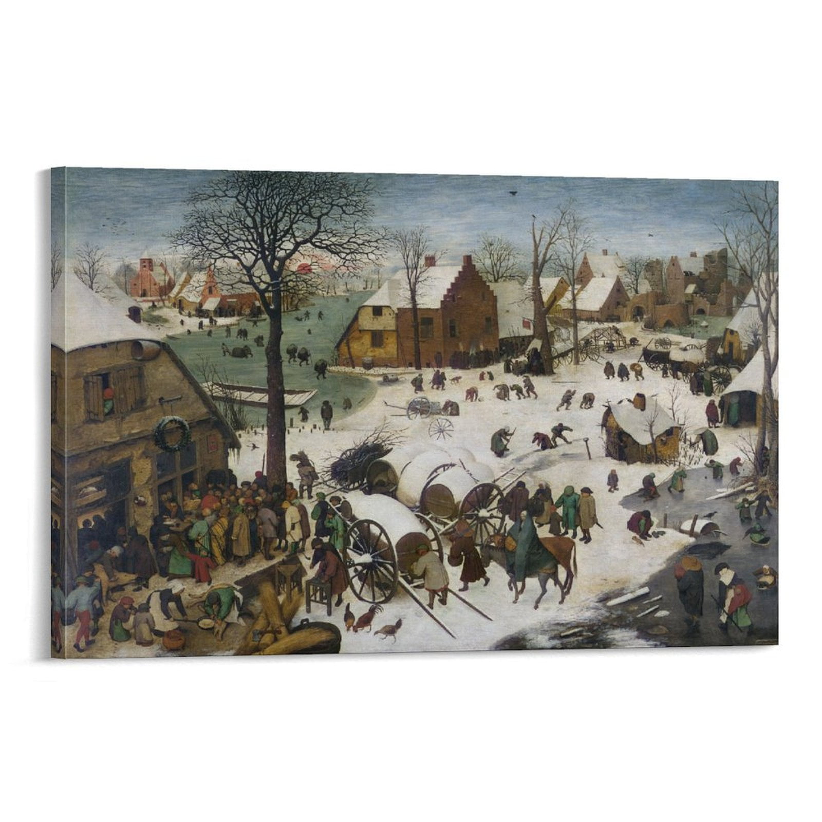 Pieter Bruegel Painting The Census at Bethlehem (1566) Art Prints ...