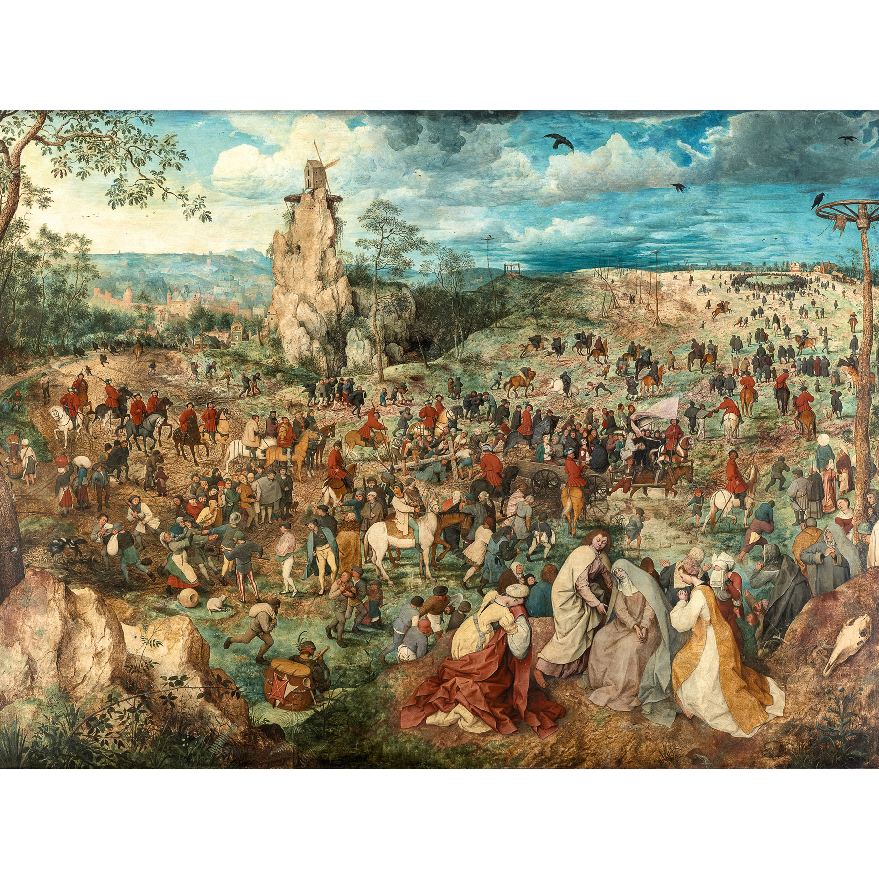Pieter Bruegel Procession Calvary Christ Cross Painting Extra Large XL Wall Art Poster Print ...