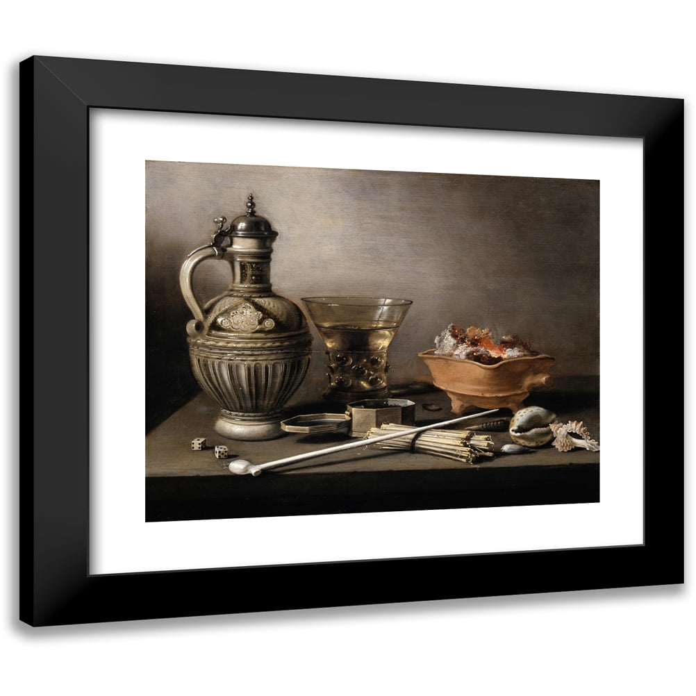 Pieter Claesz 24x20 Black Modern Framed Museum Art Print Titled - Still ...