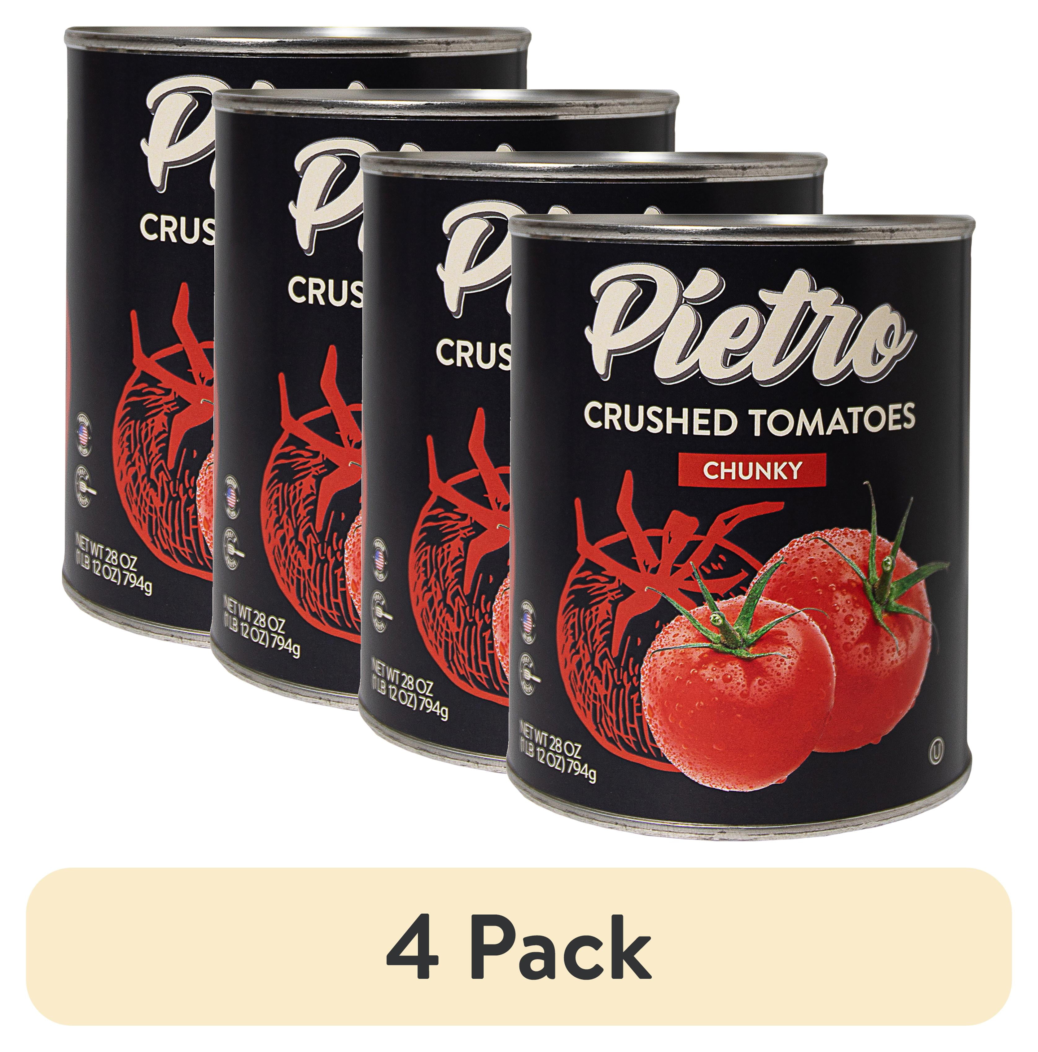(4 pack) Pietro Canned Crushed Chunky Style Tomatoes, 28oz - Walmart.com