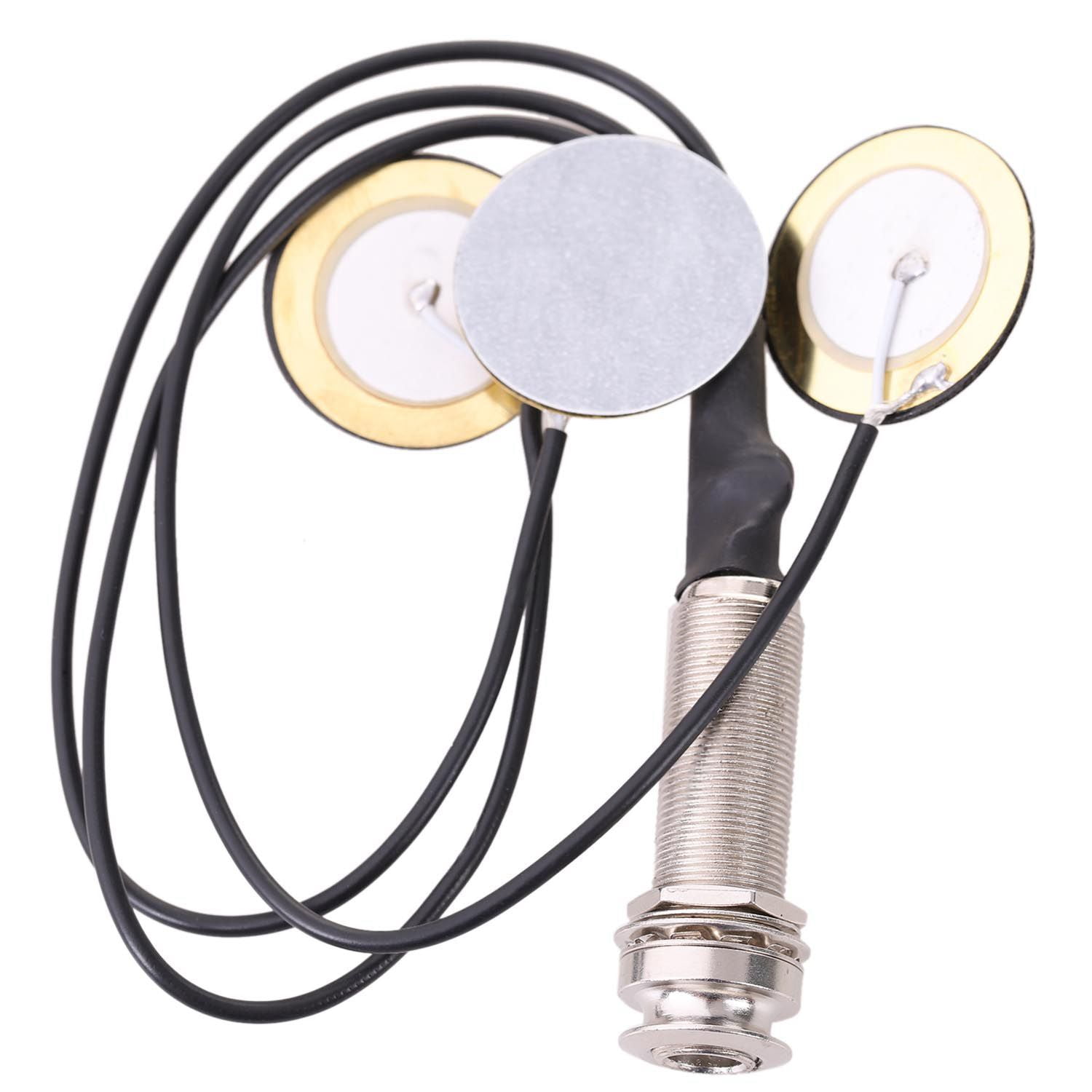 Piezo Contact Microphone 3 Transducer Pickups with end pin jack for ...