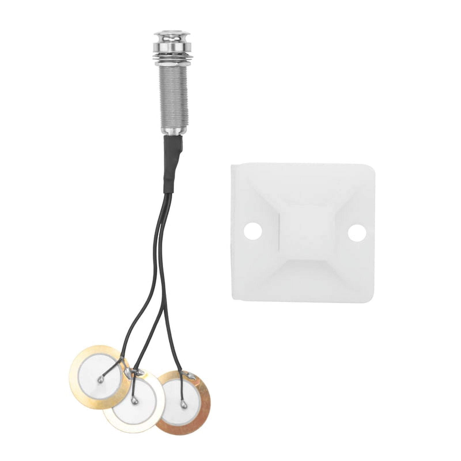 Piezo Contact Microphone 3 Transducer Pickups with end pin jack for ...