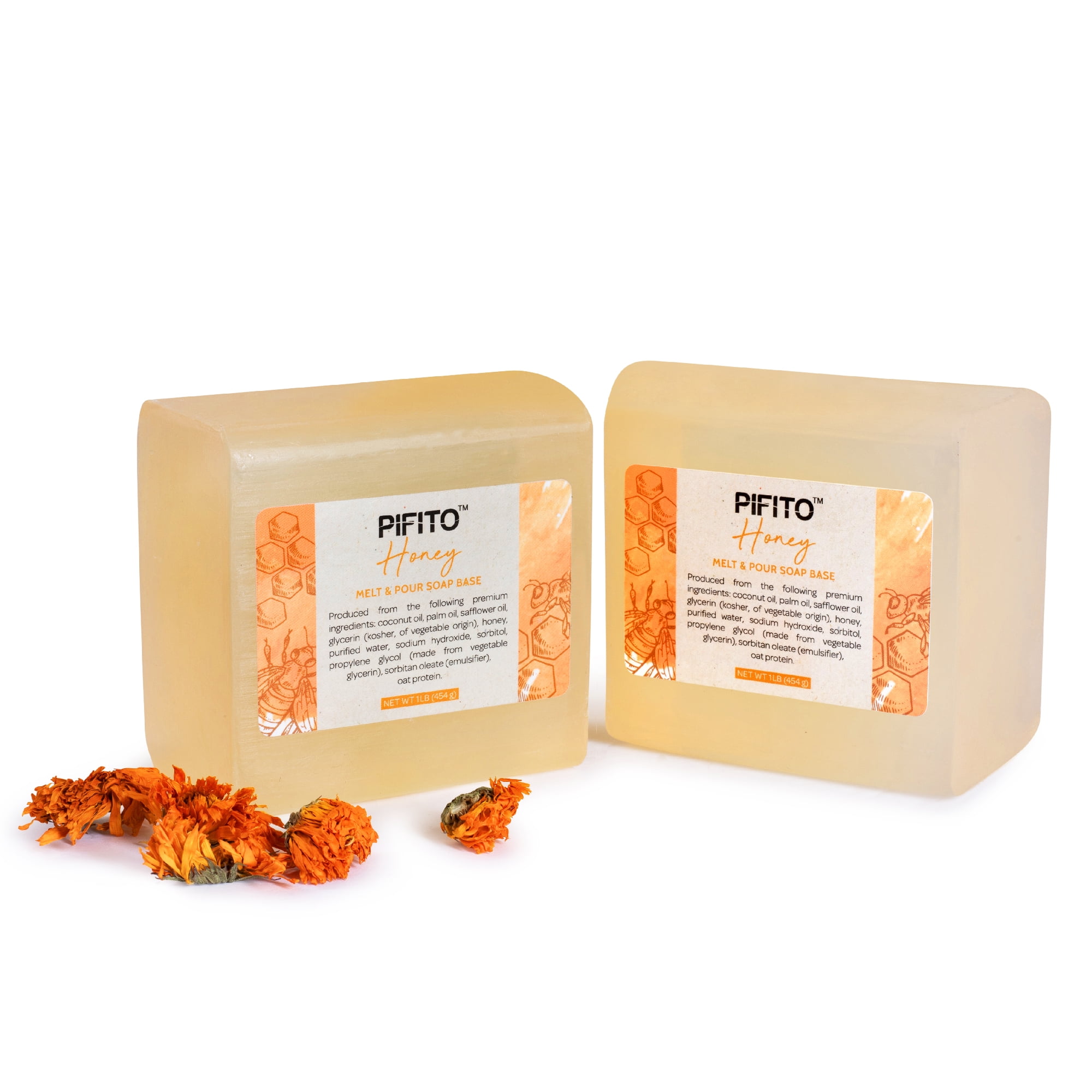 Pifito Honey Melt And Pour Soap Base 2 Lb │ Premium 100 Natural