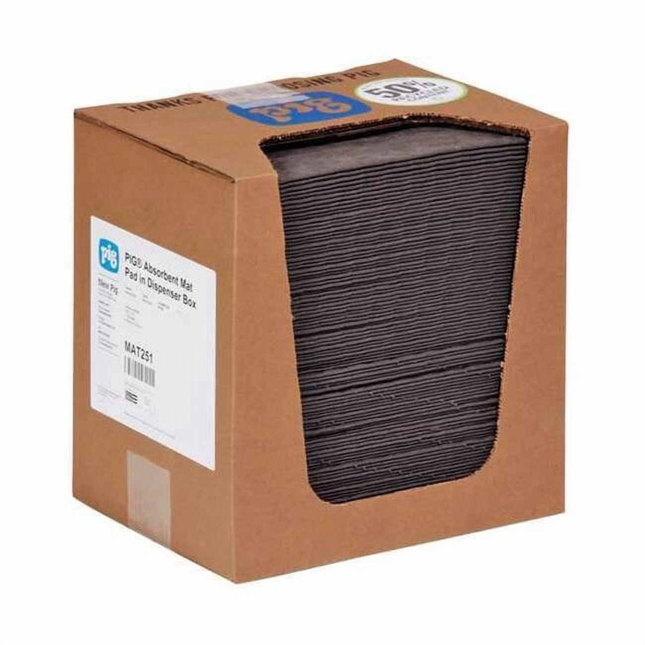 PIG Universal Absorbent Pad, Gray, Pack of 100, 12 oz, 10x13 in, MAT251 ...