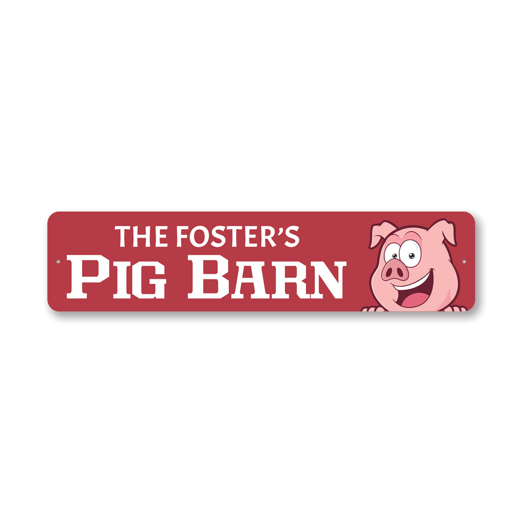 Pig Barn Farm Aluminum Metal Decor Sign - 4x18 inches - Walmart.com
