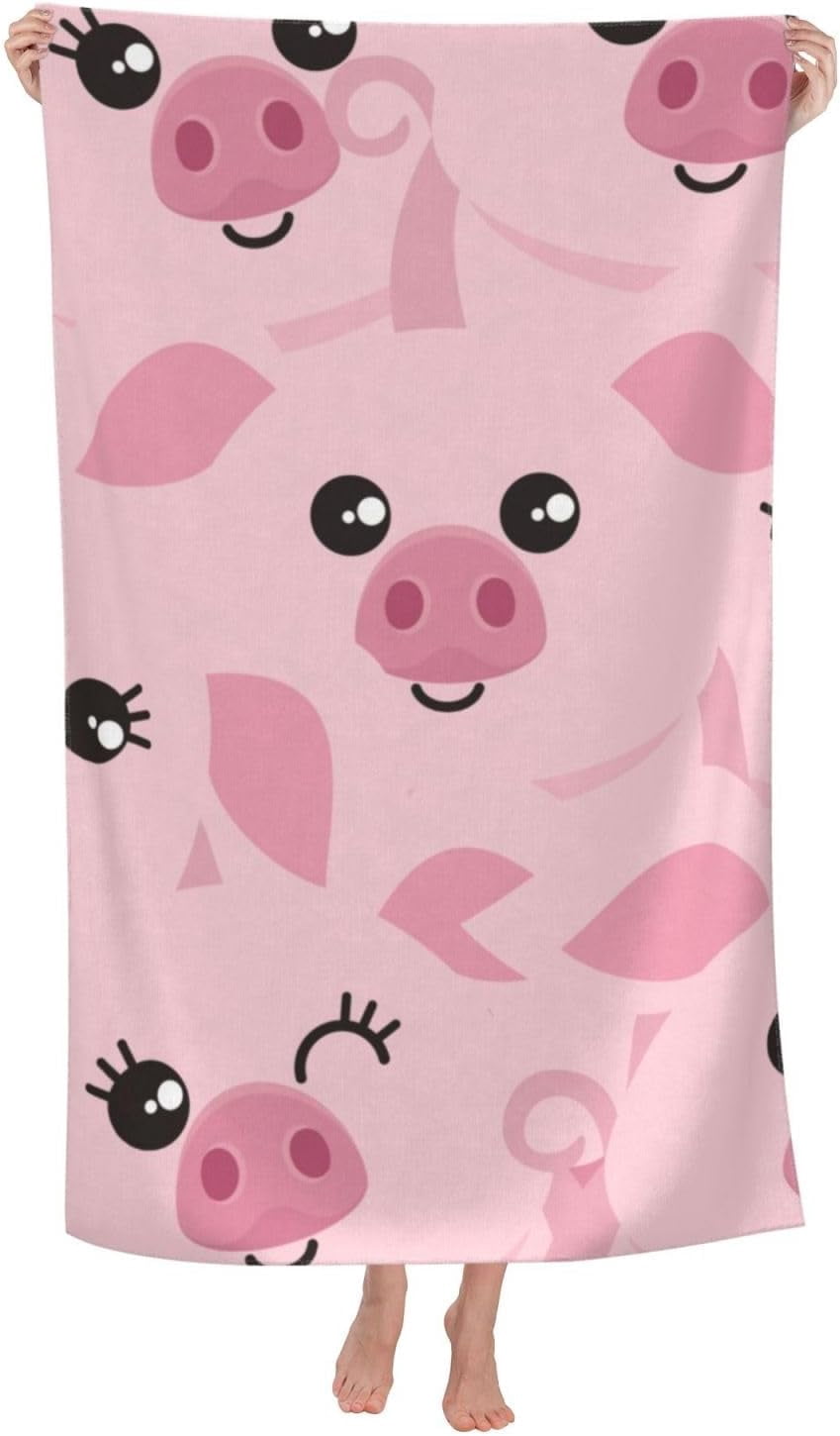 Pig Beach Towel for Adults Teens Boys Men Women Quick Dry Absorbent for ...