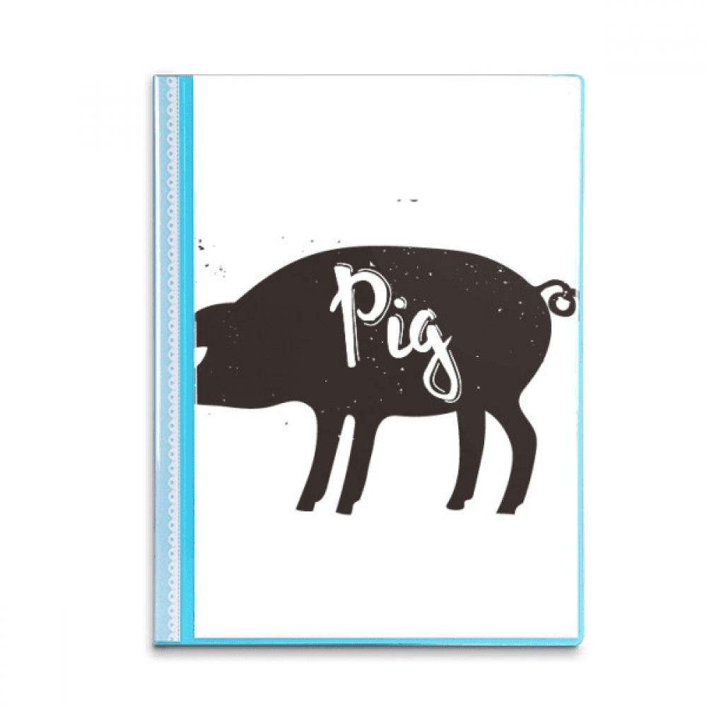 Pig Black And White Animal Book Sheet Protectors Portfolio Binder ...
