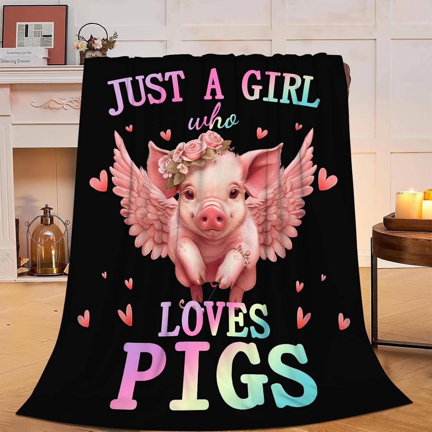 Pig Blanket Just A Girl Who Loves Pigs Fleece Throw Blanket Super Soft ...