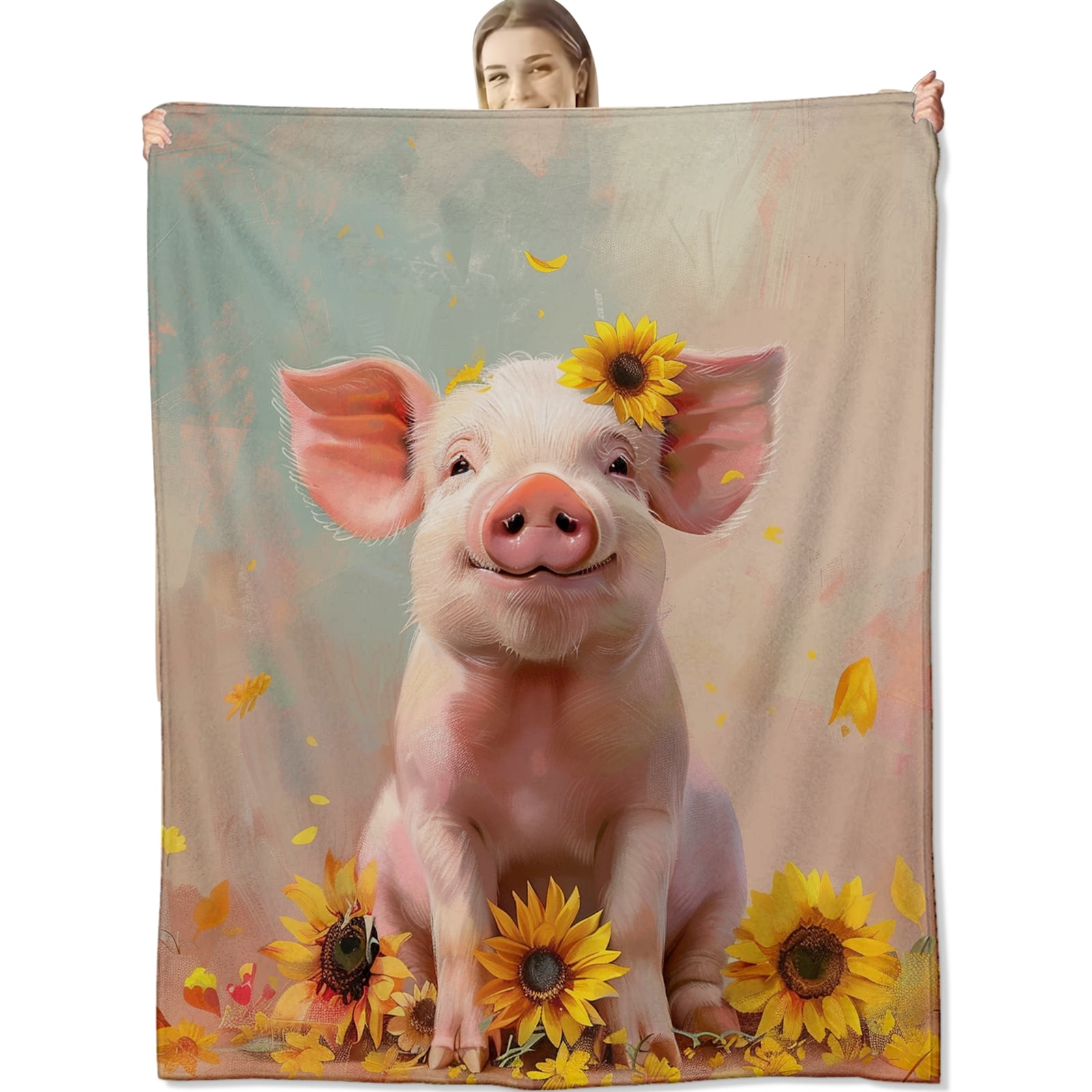 Pig Blanket for Kids Women Men, Flannel Pig Blankets Gifts, Pig Throw ...