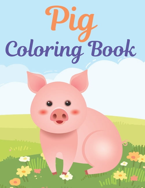 pig coloring book page