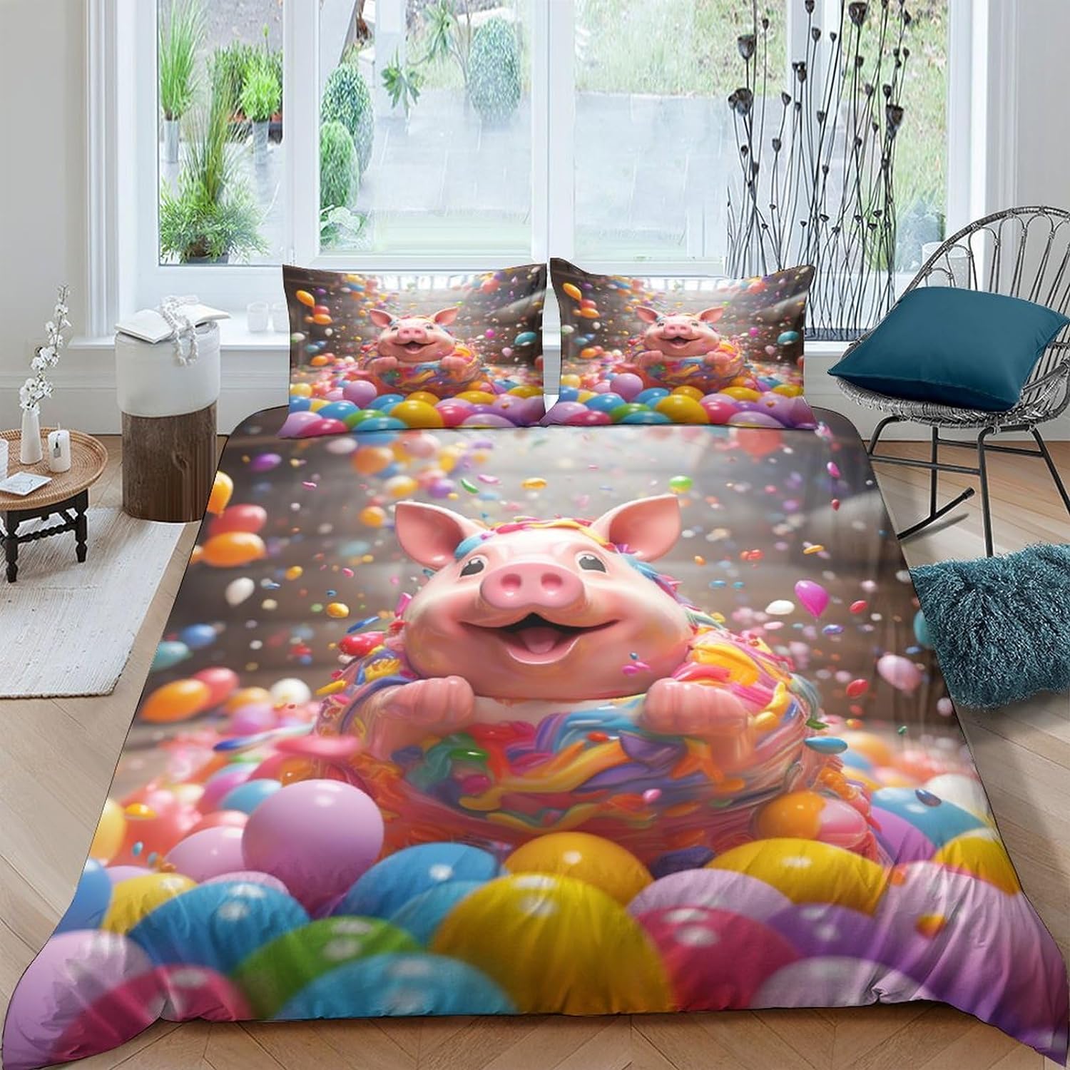 Pig Comforter Covers 3D Printed Animal Duvet Cover Quilt Cover Bedding ...