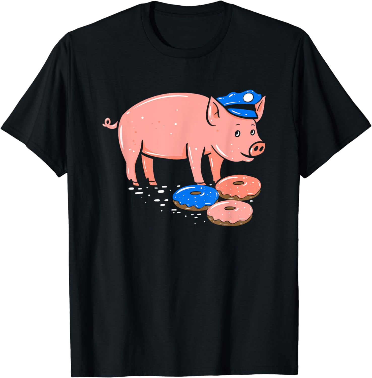 Pig Cop T Shirt | Funny Police Officer Doughnut T-Shirt Gift T-Shirt ...