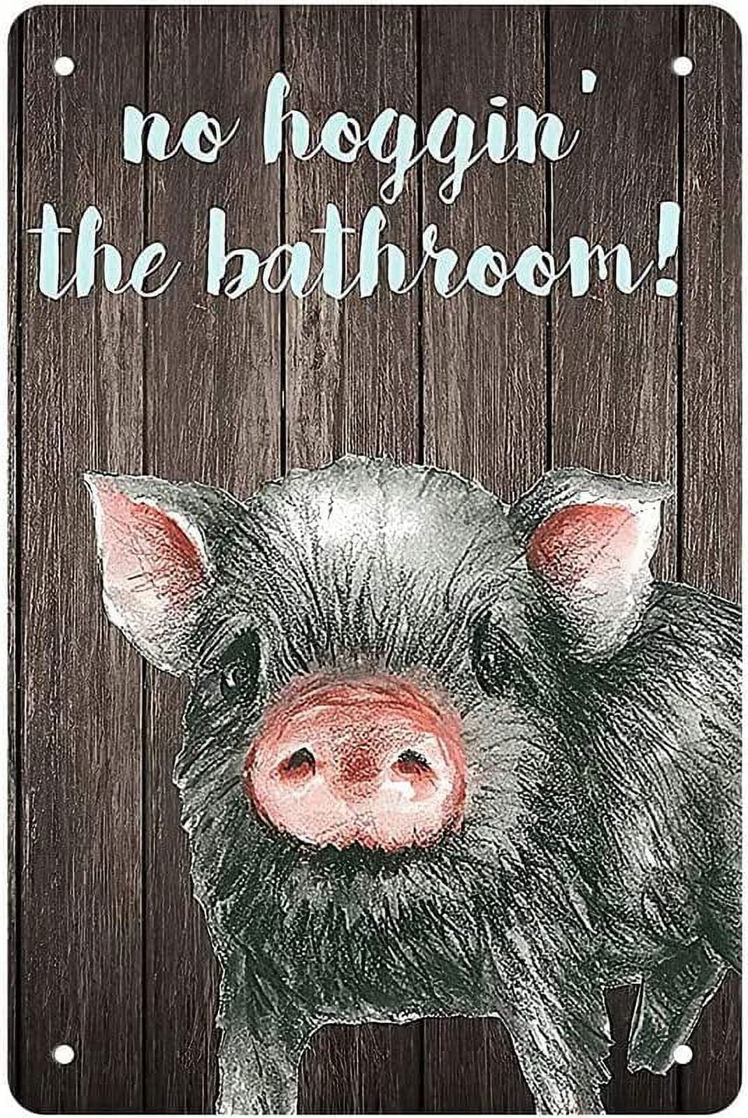 Pig Diamond Painting Kits for Adults,Funny Pig No Hoggin The Bathroom ...