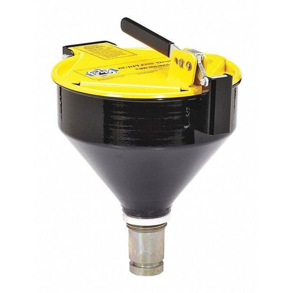Pig Drum Funnel,Yellow,Steel,NPT DRM1127-YW-NPT - Walmart.com