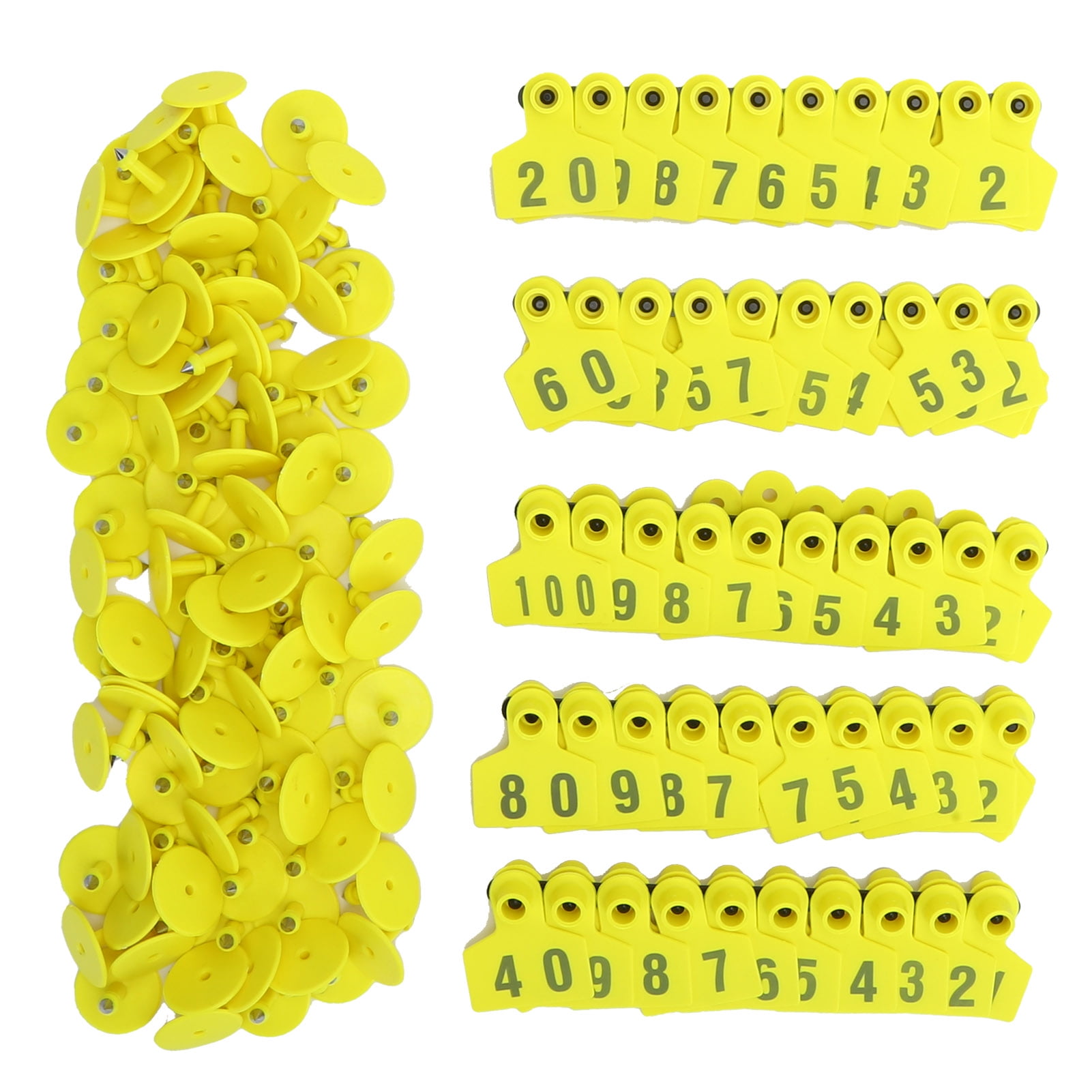 Pig Ear Identification Labels, Poultry Breeding Essentials 100-Pack Hog ...