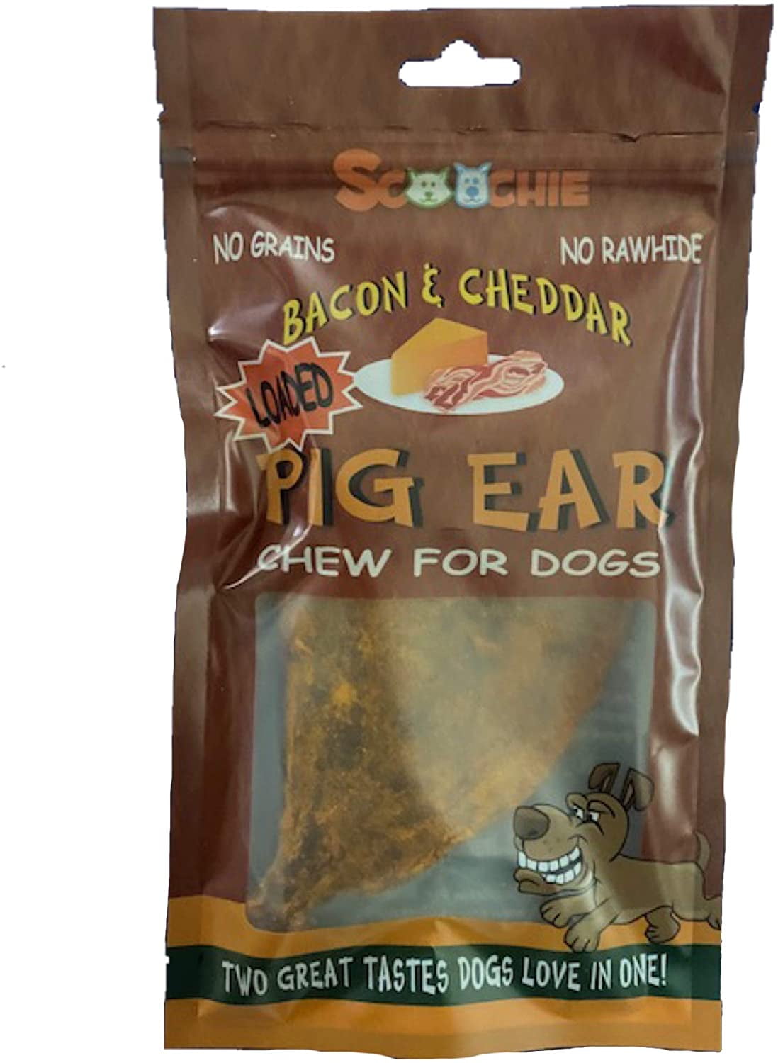 Pig Ears Dog chew Bacon and Cheese Flavor | with Real Cheddar Cheese ...