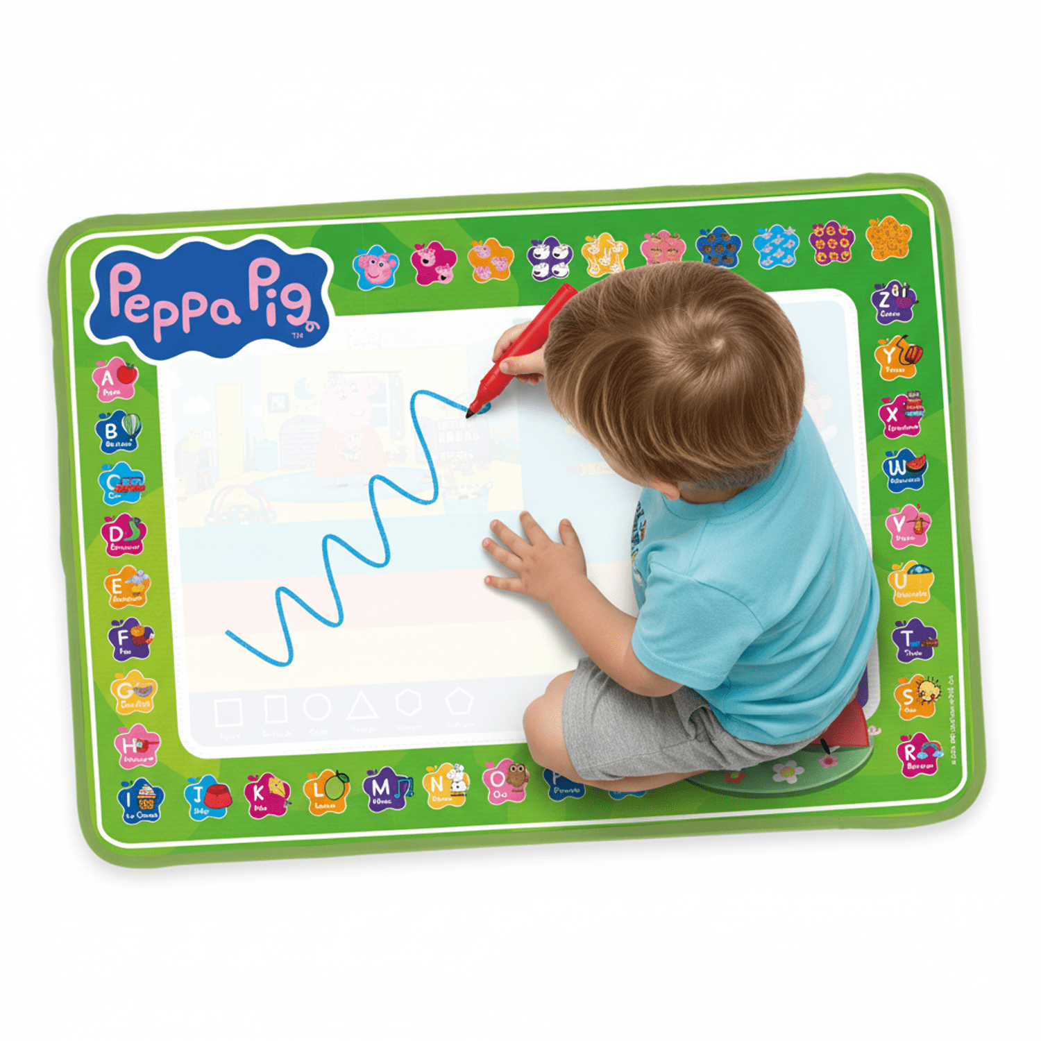 Pig Evie Water Doodle Mat - 50cm x 70cm Reusable Painting Writing Color ...