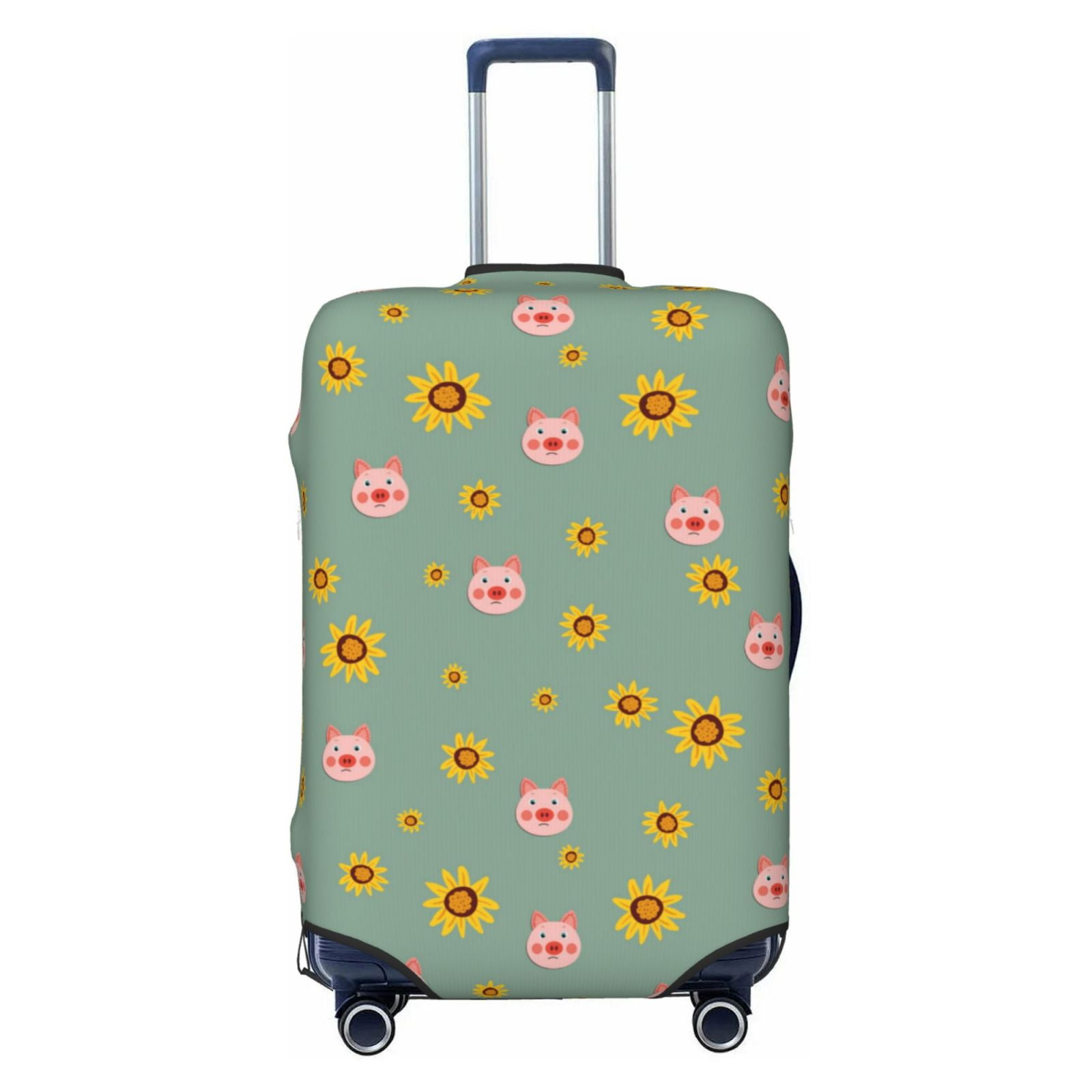 Pig Face With Sunflower Luggage Cover, Suitcase Cover for Luggage Fits ...