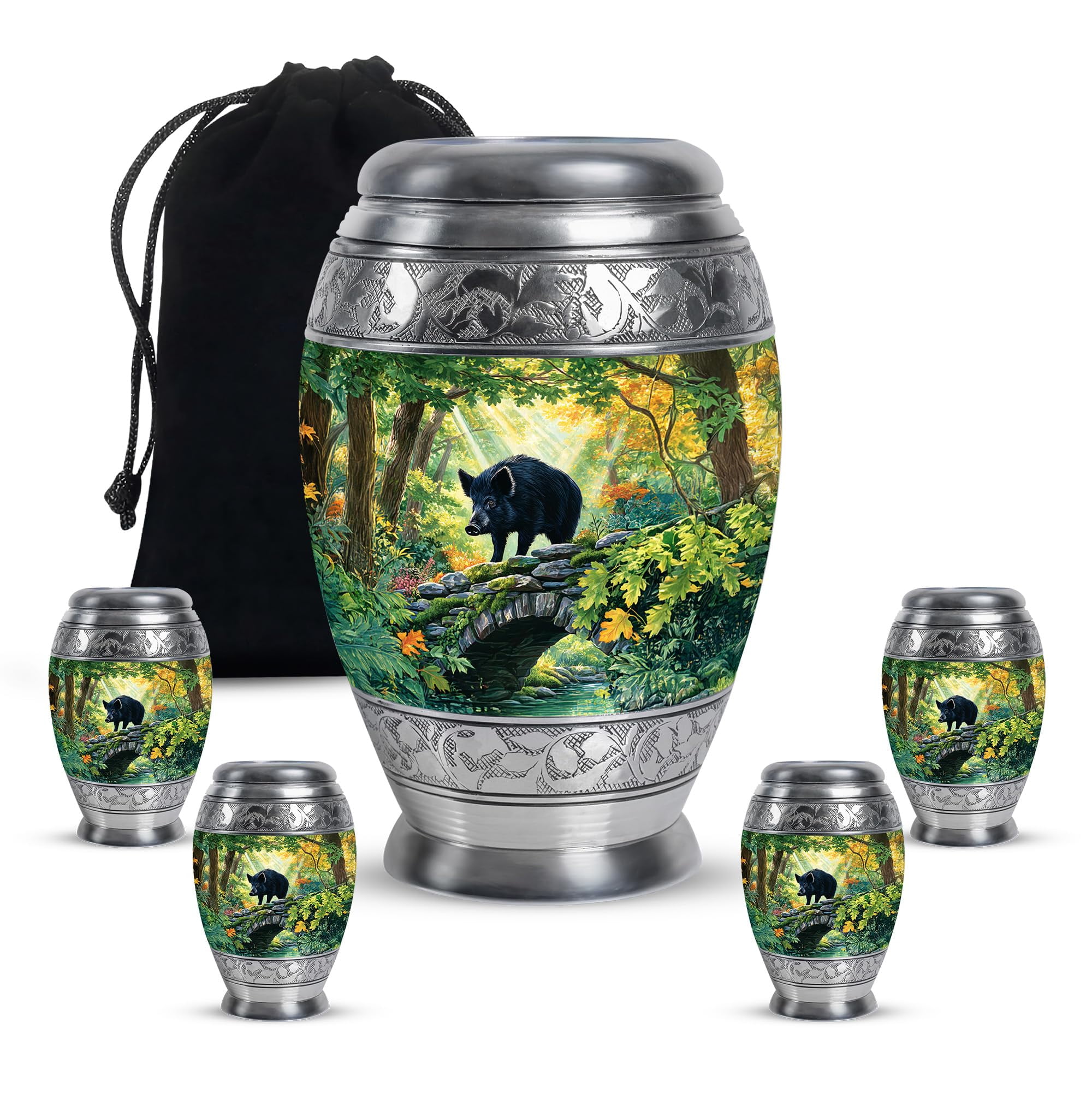 Pig Funeral and Cremation Urn, Ashes Keepsake for Grandparents, Burial ...