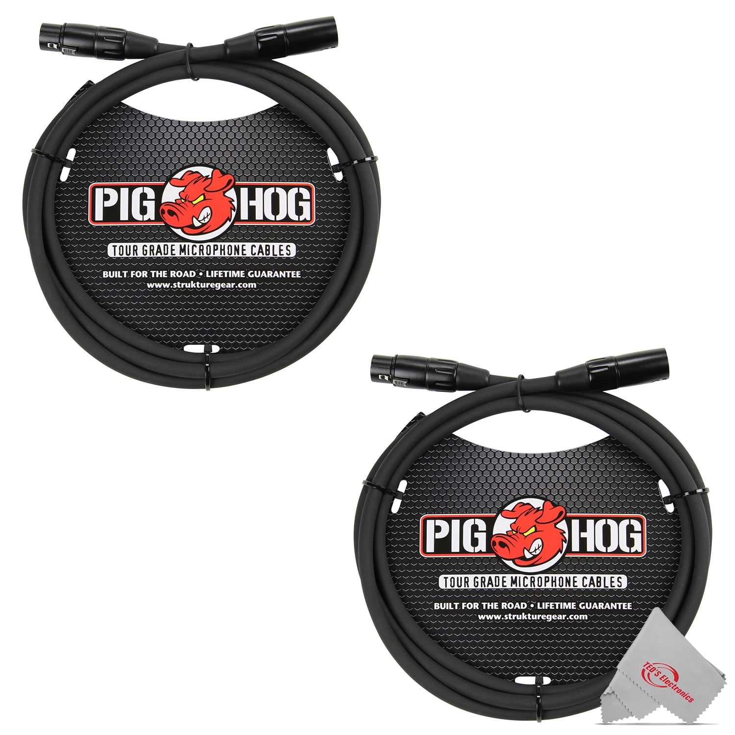 Pig Hog 8mm XLR Microphone Cable Male to Female 6 Ft Fully Balanced ...