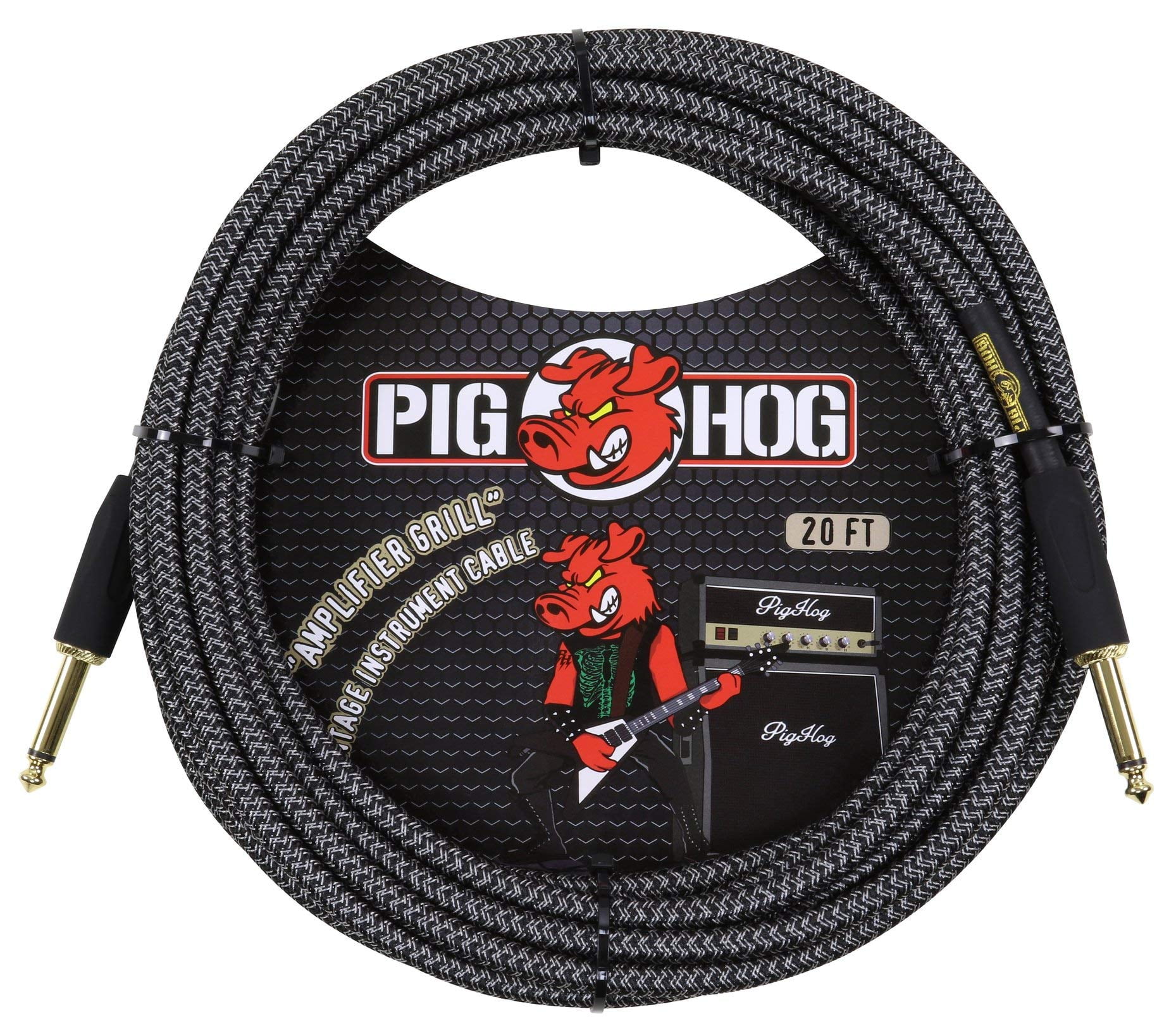 Pig Hog 20FT Straight Amp Grill Instrument Cable - Walmart.com
