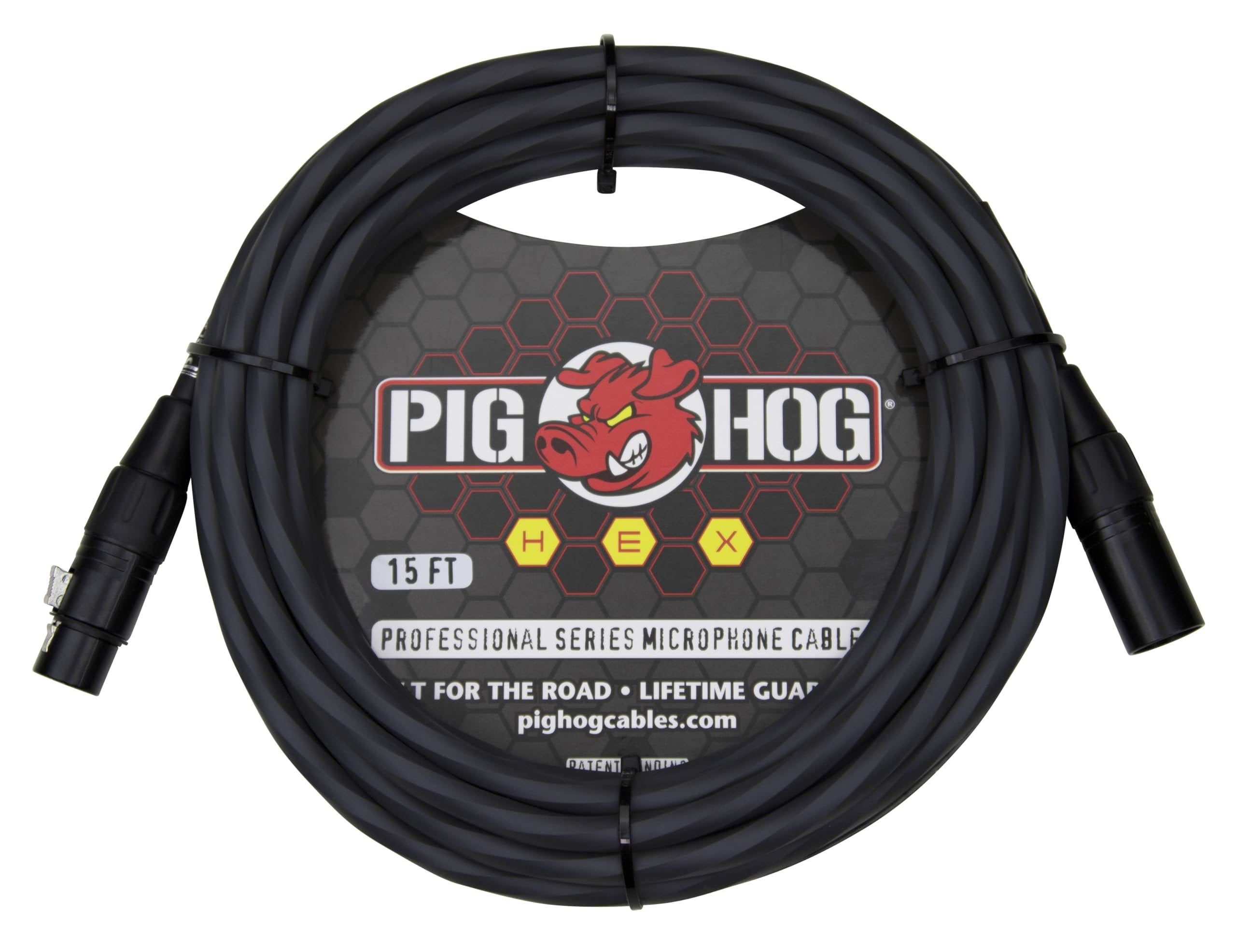 Pig Hog PHMH15GR Hex Series Mic Cable, Grey 15ft - Walmart.com