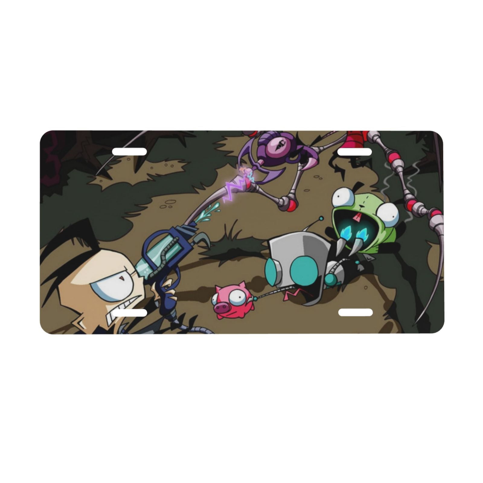Pig Invader Zim License Plate Cover Aluminum Novelty Vanity Tag ...