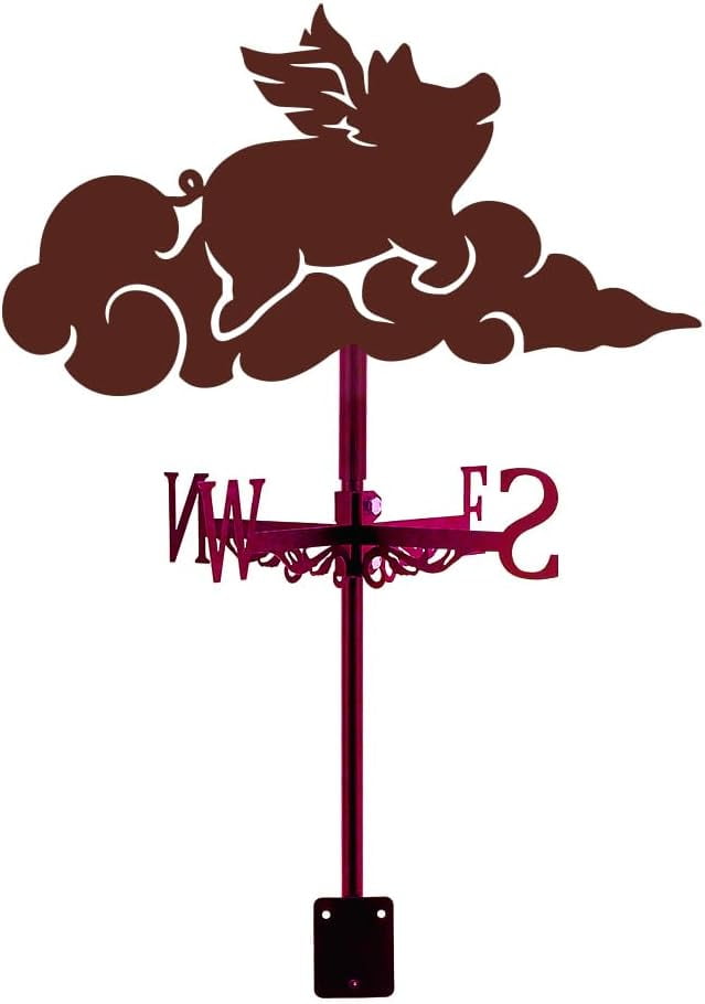 Pig Iron Weathervane Animal Steel Weather Vanes Roof Mount Red Wind ...