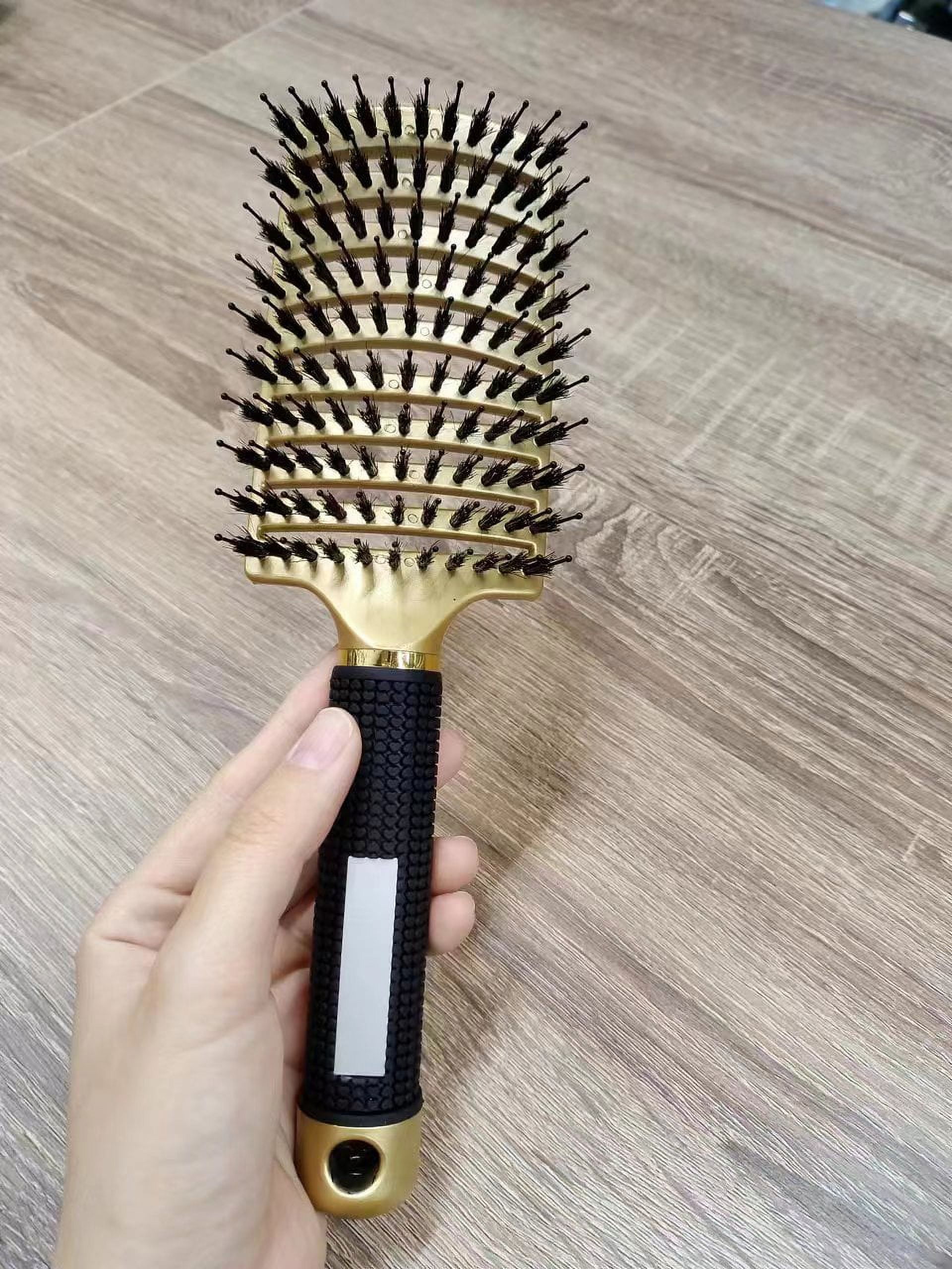 Pig Mane Hair Massage Comb Big Bend Comb Hairdressing Men's Oil Hair ...