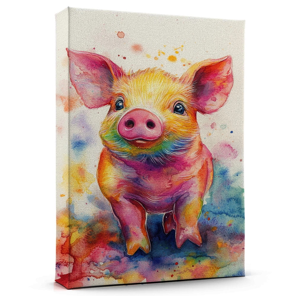 Pig Mini Juliana Canvas Wall Art For Bedroom Office Wall Decor Pig Mini ...