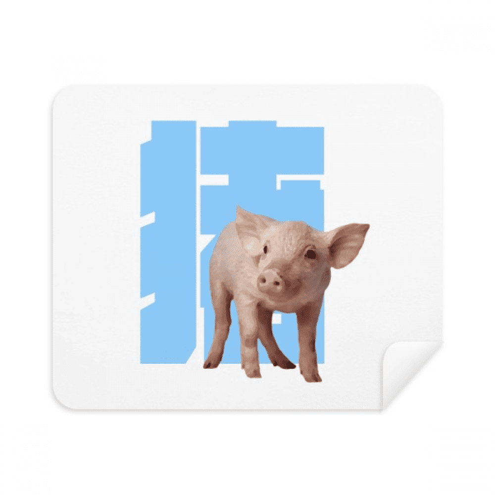 Pig Noun Display Instruction Cleaning Cloth Screen Cleaner 2pcs Suede ...