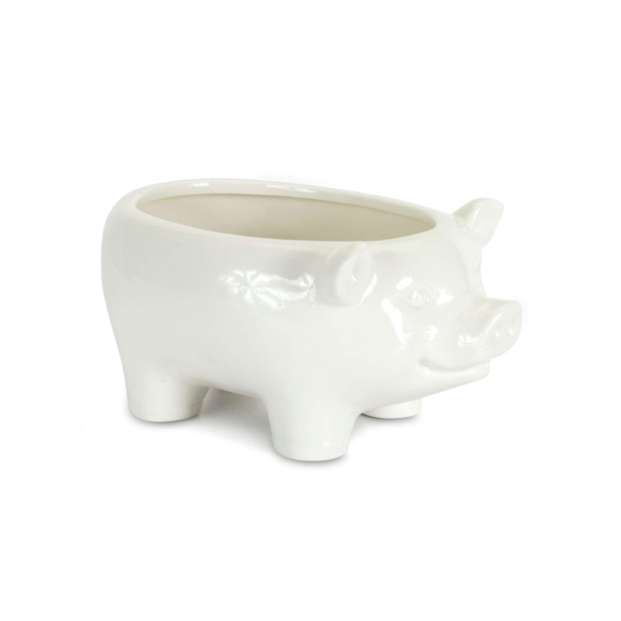 Melrose International Pig Pot (Set of 3) 4.5" x 3.25"H Porcelain ...