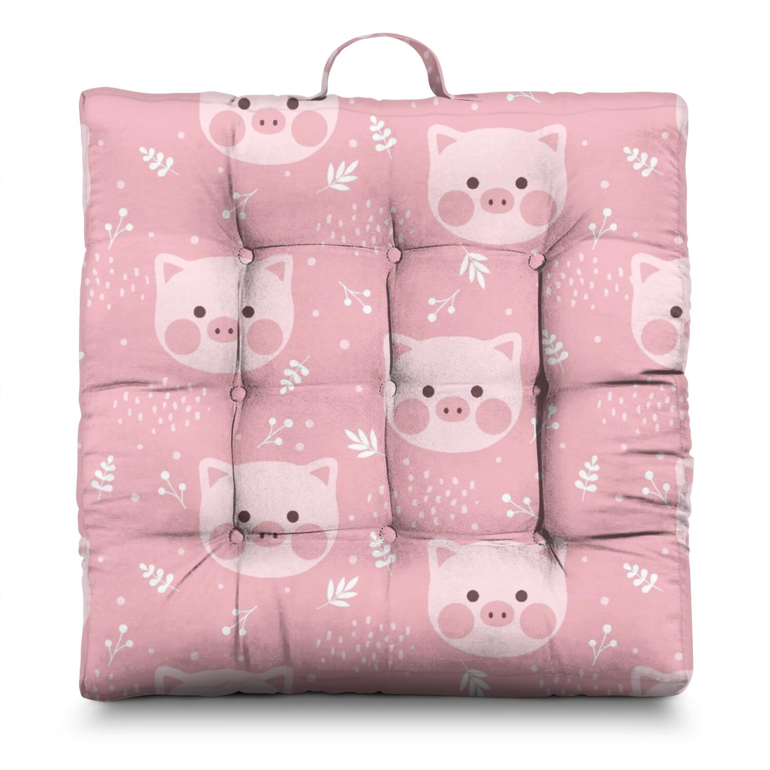 Pig Print Design Floor Pillow - Soft & Supportive Tatami Mat Seat Pad ...