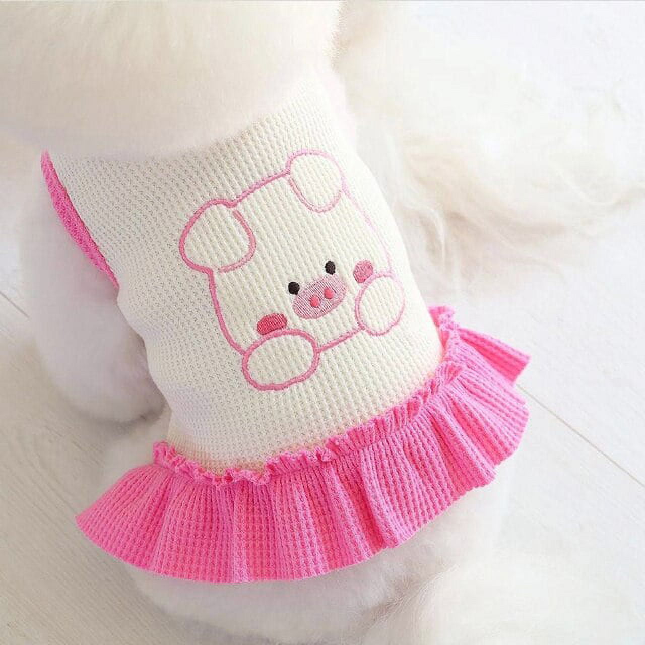 Pig Puppy Dress Pink Dog Vest Pet Summer Clothes Teddy Cute Princess ...