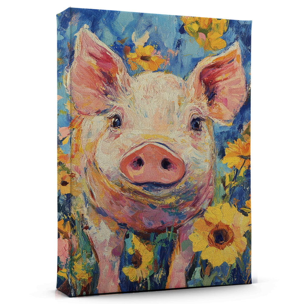 Pig Saddle Mini Canvas, Colorful Pig Saddle Mini Picture Canvas Wall ...