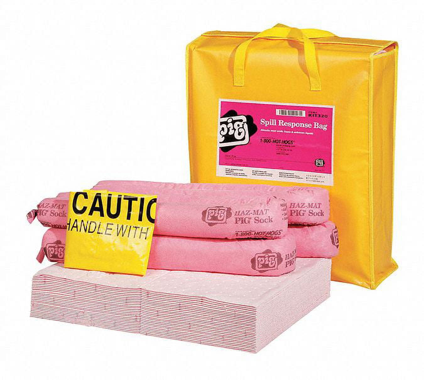 Pig Spill Kit, Chem/Hazmat, Yellow KIT320 - Walmart.com