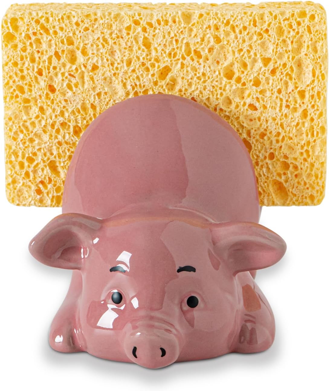 Pig Sponge Holder For Kitchen Sink Sponge Holder Ceramic Dish Sponges ...