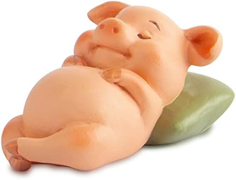 Pig Statue Mini Pig Figurine, Resin Home Decor, Lucky Animal Garden ...