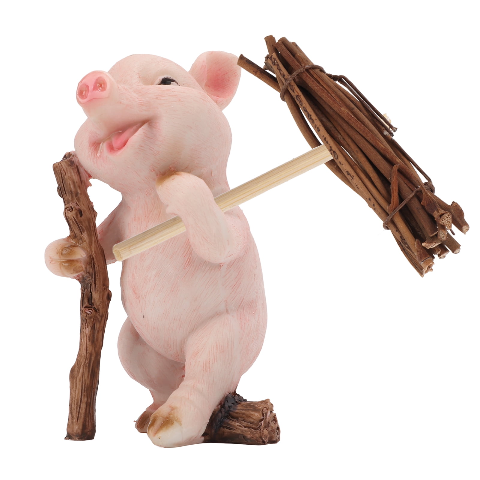 Pig Statue Resin Cute Pig Ornament For Shelf Desk Window Patio ...